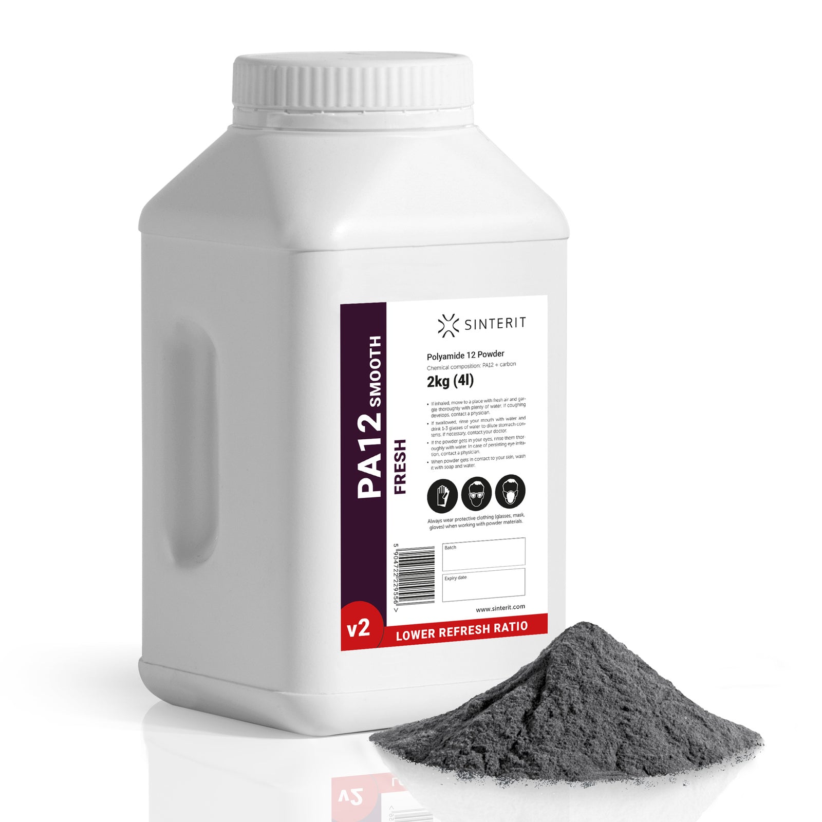 Sinterit - PA12 Smooth v2 FRESH – 2kg / 4L- 3DPrinters-Store.com